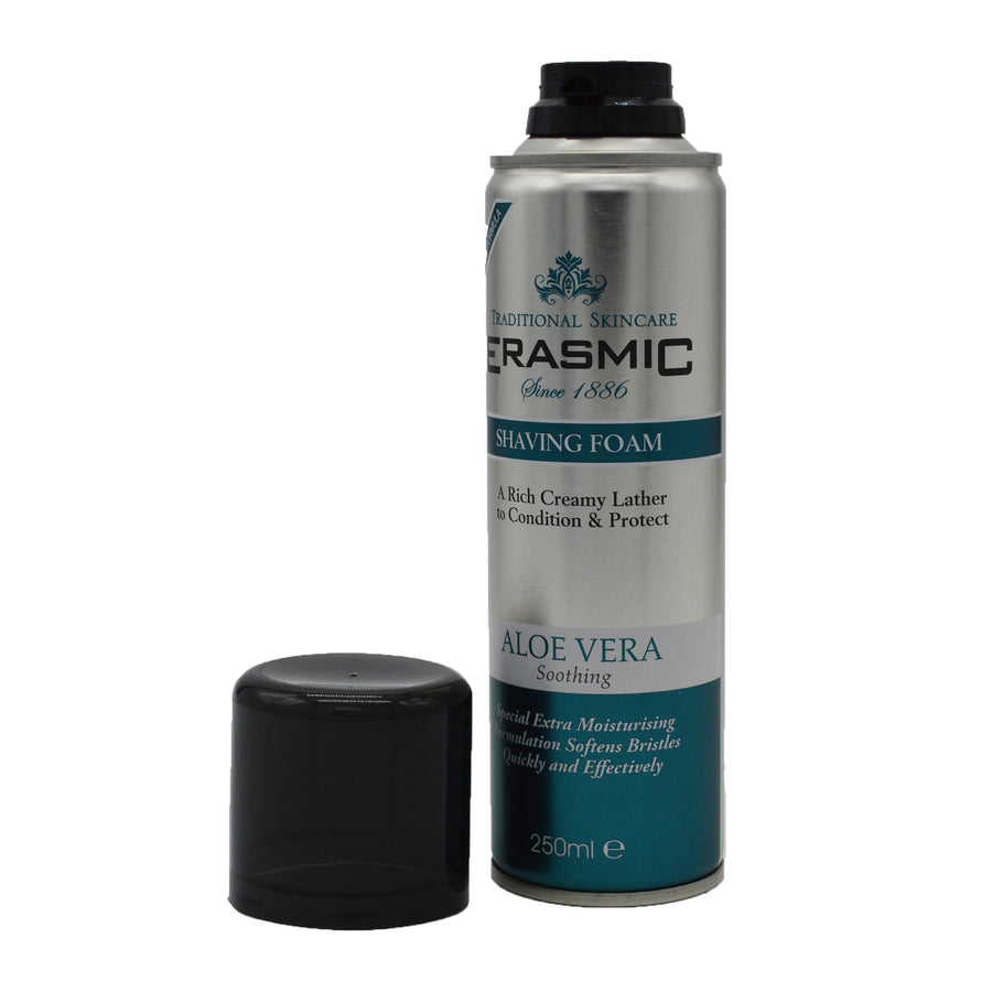 Erasmic Shave Foam Aloe 250ml – The Cambridge Cutthroat