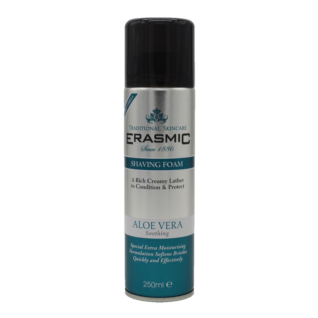 Erasmic Shave Foam Aloe 250ml – The Cambridge Cutthroat